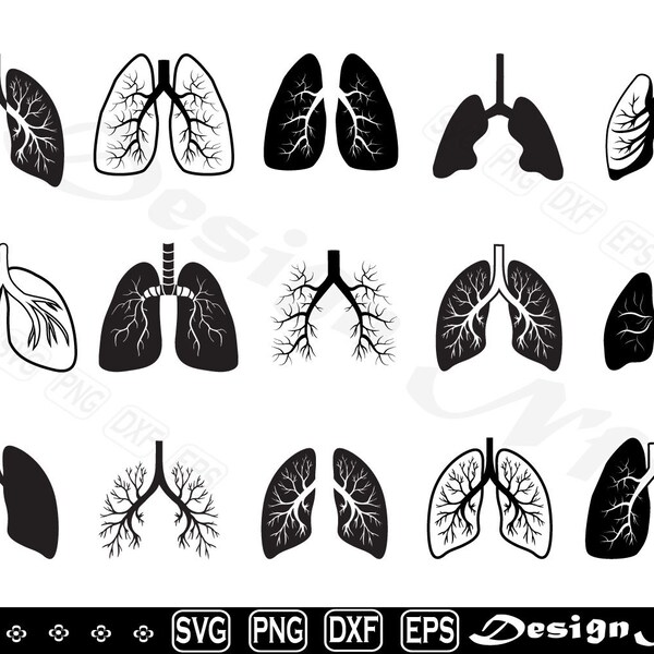 Lung Svg - Etsy