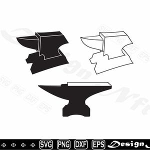 Anvil Svg, Clipart, Cut Files for Silhouette, Vector, Dxf, Eps, Png ...