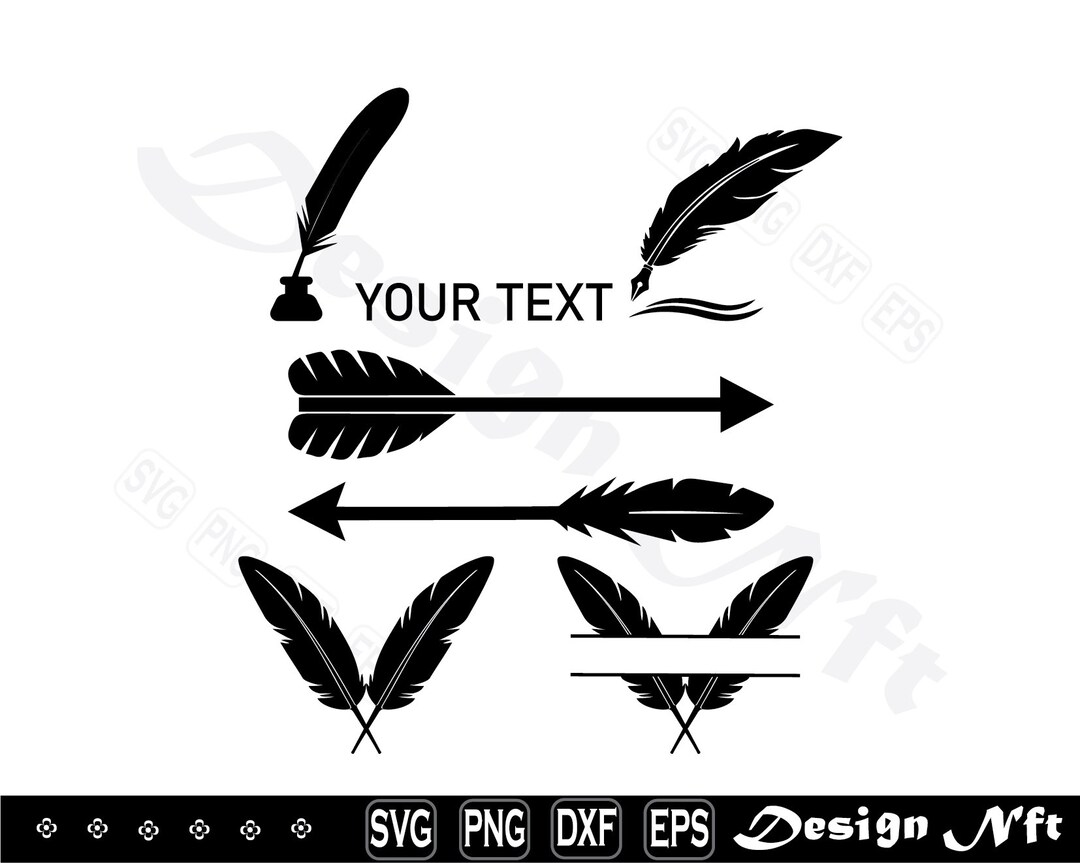 Feather Svg, Feather Clipart, Feather Cut Files for Silhouette, Files ...