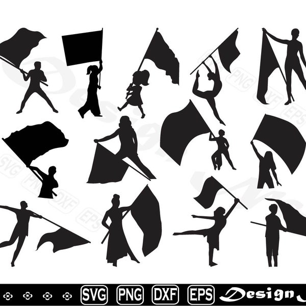Color Guard Silhouette - Etsy