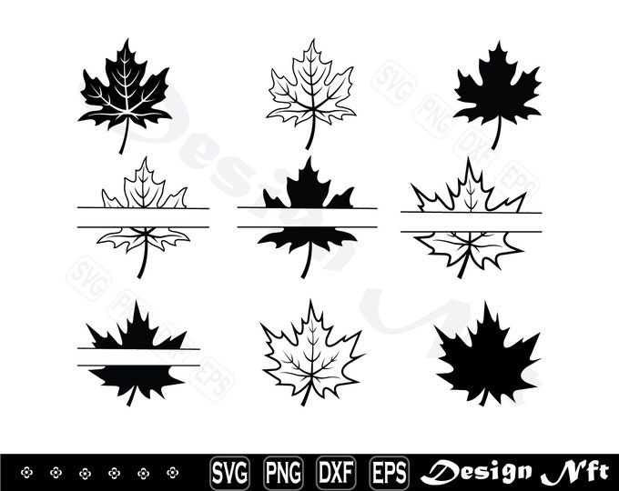 Maple Leaf SVG 3 Maple Leaf DXF, Maple Leaf PNG, Maple Leaf Clipart ...