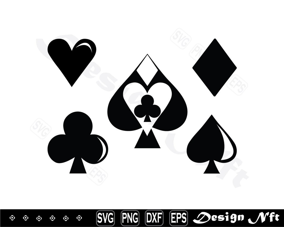 Playing Cards Svg, Clipart, Cut Files for Silhouette, Files for Cricut ...