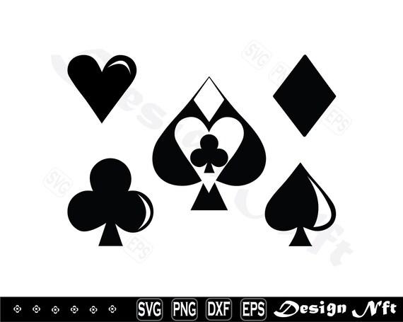 Playing Cards Svg Clipart Cut Files for Silhouette Files - Etsy
