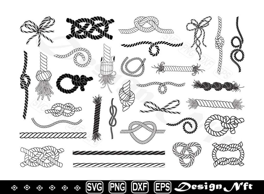 Rope Svg, Clipart, Cut Files for Silhouette, Vector, Dxf, Eps, Png ...
