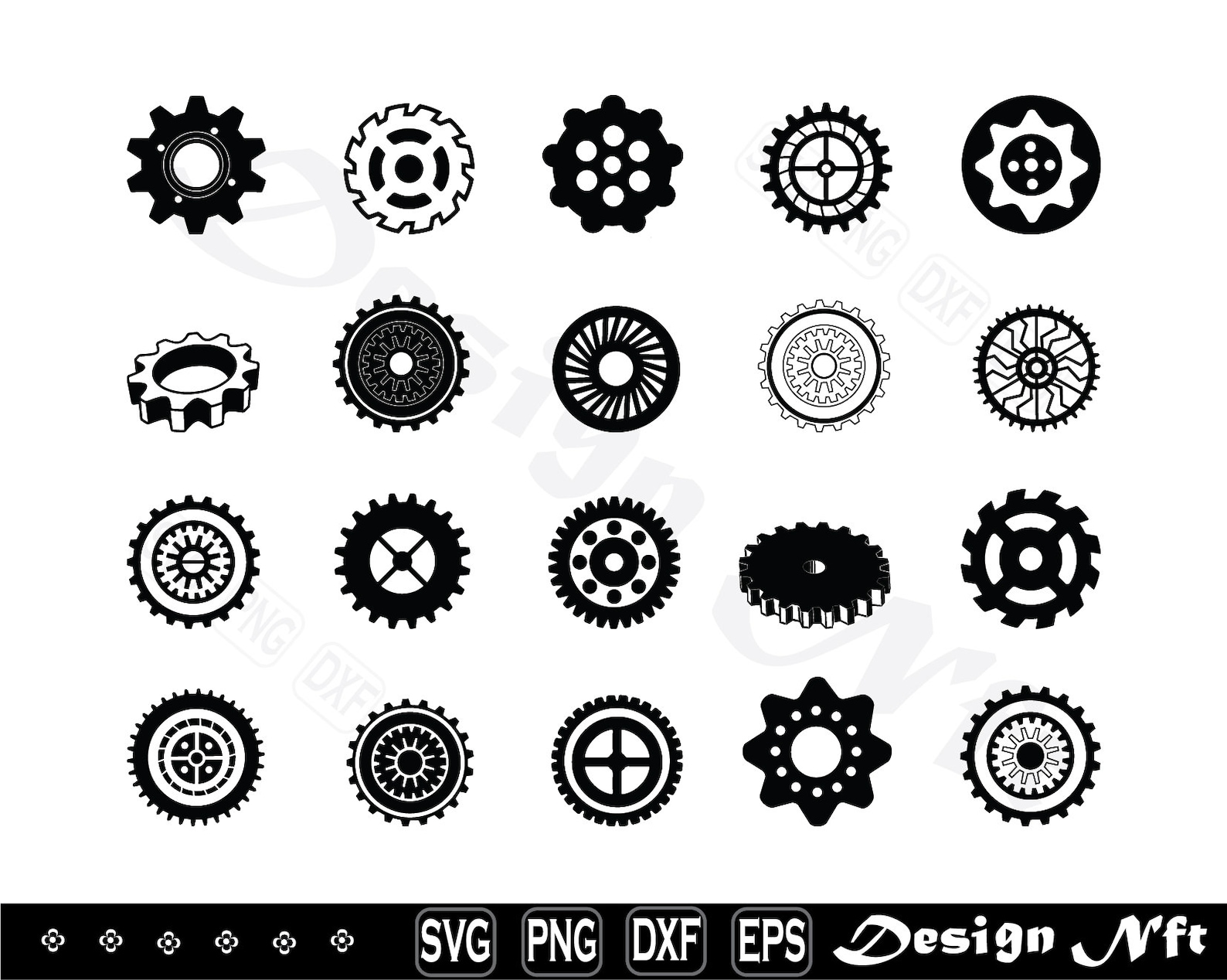 Gears Svg, Gears Clipart, Gears Cut Files for Silhouette, Gears Files ...