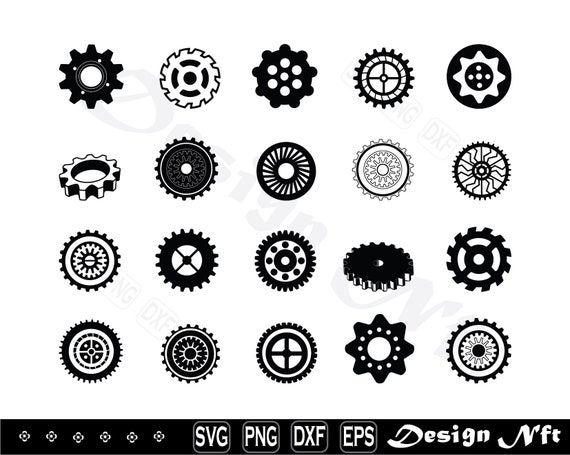 Gears Svg Gears Clipart Gears Cut Files for Silhouette | Etsy Singapore