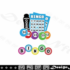 Bingo SVG Bundle, Bingo Balls, Card, Dauber Clipart (digital Download ...