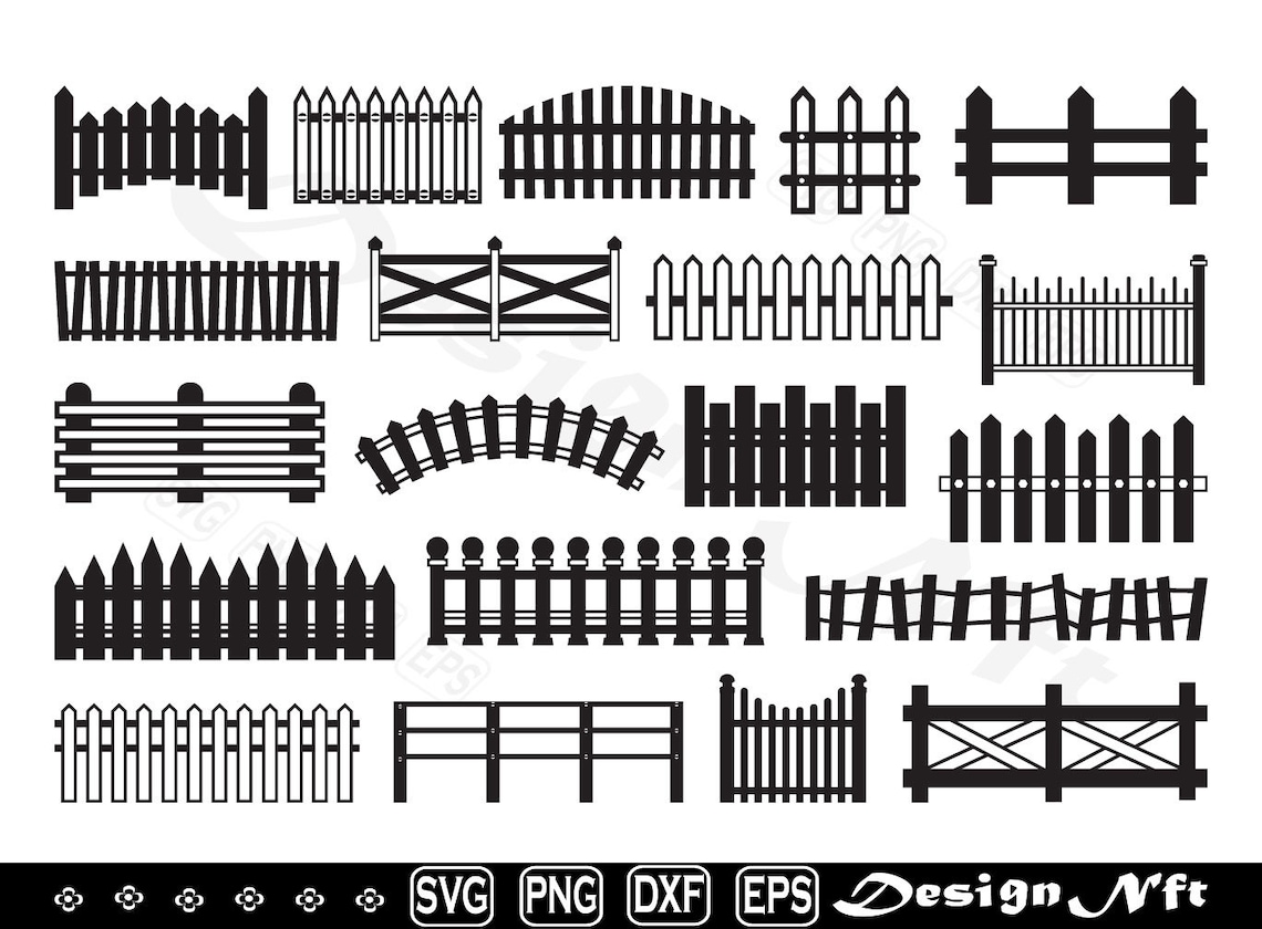 Fence Svg, Clipart, Cut Files for Silhouette - Etsy