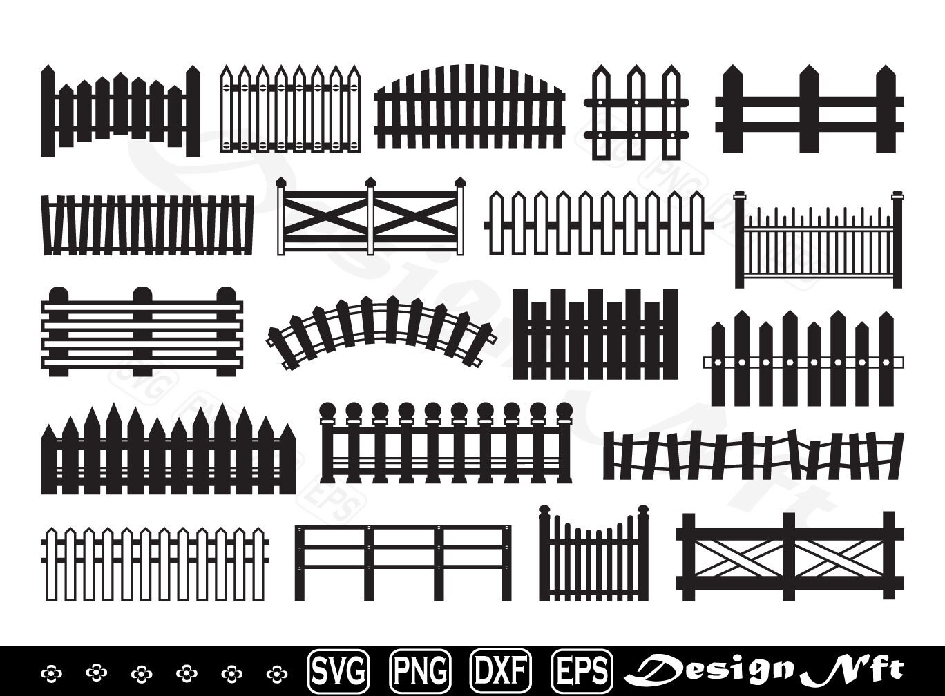 Fence Svg, Clipart, Cut Files for Silhouette - Etsy