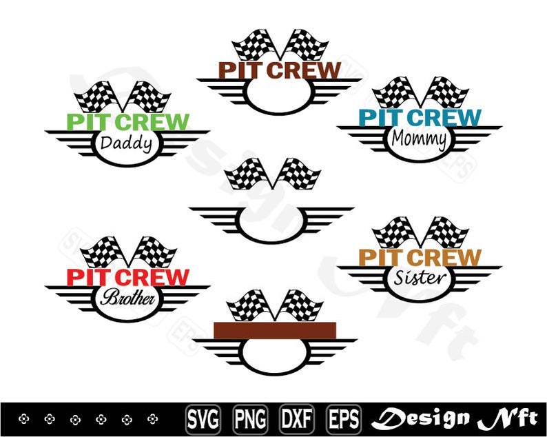 Pit Crew Family SVG, Racing Clipart, Cut Files (digital Download) - Etsy