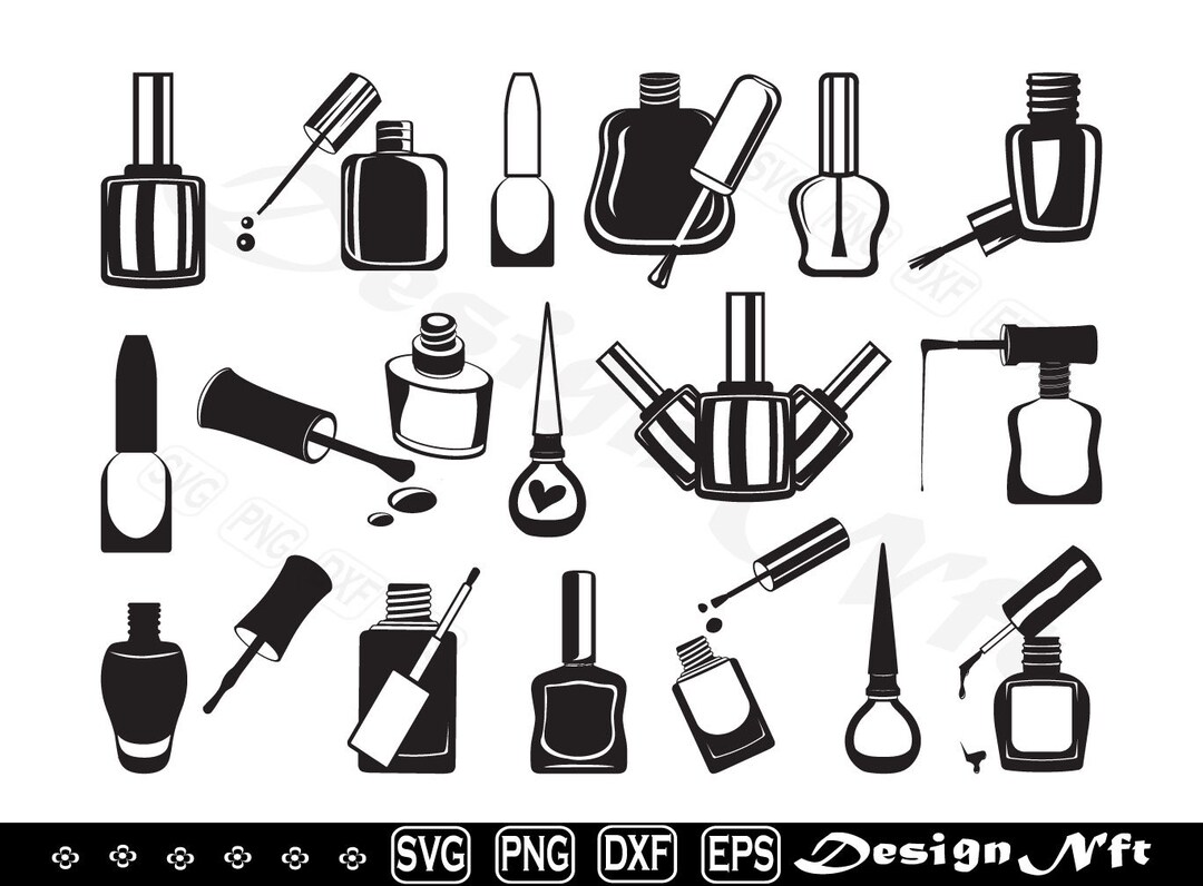 Nail Svg, Nail Polish Svg, Clipart, Cut Files for Silhouette, Vector ...