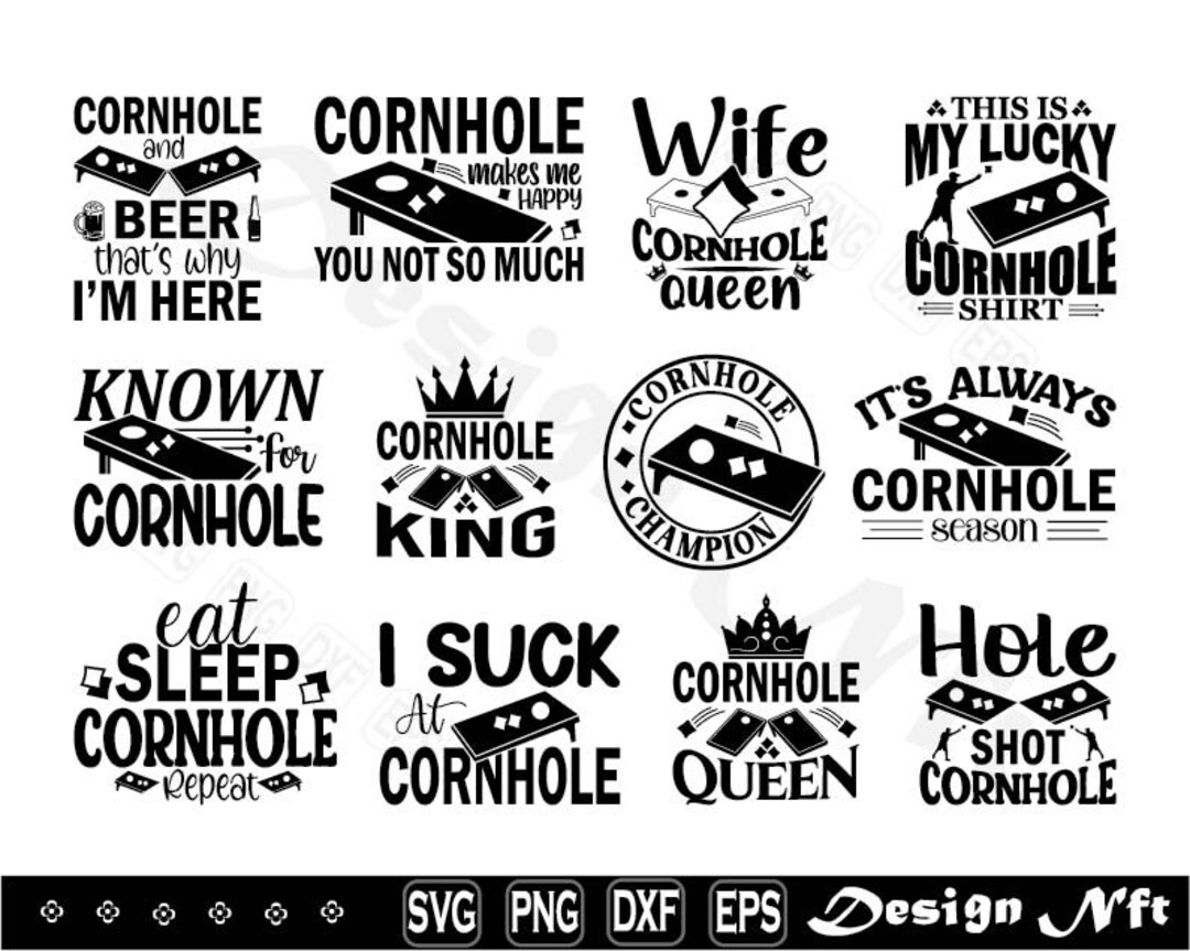 Cornhole Svg, Clipart, Cut Files for Silhouette, Vector, Dxf, Eps, Png ...