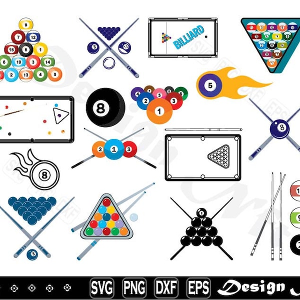 Billiard Svg - Etsy