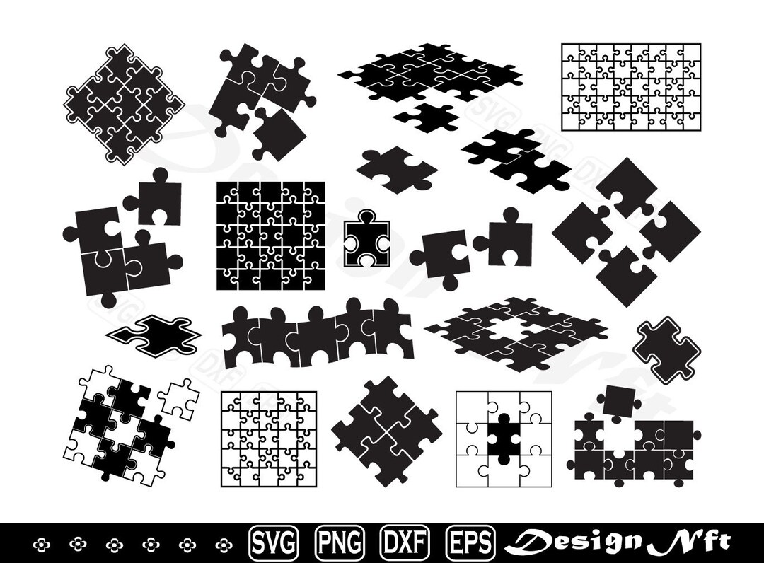 Puzzle Pieces Svg, Puzzle Svg, Pieces Svg, Cut File for Silhouette, Eps ...