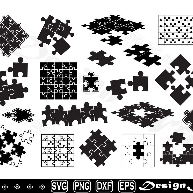 Puzzle Pieces Svg - Etsy