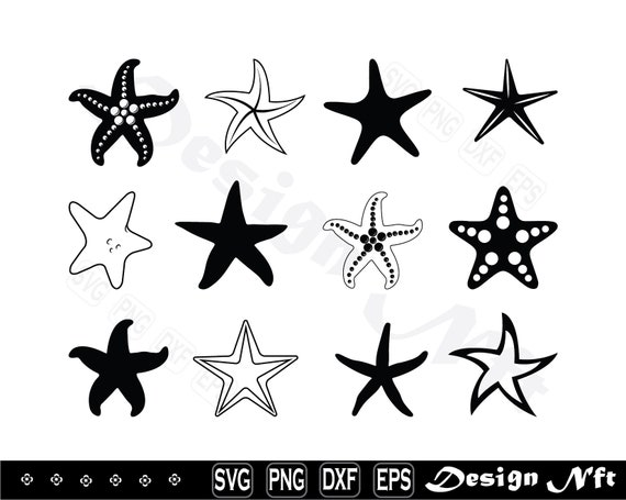 Starfish Svg Starfish Clipart Starfish Cut Files for - Etsy