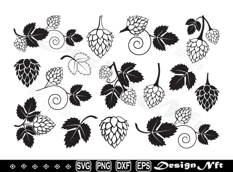 Hops Svg, Beer Hops Svg, Hops Beer Svg, Hops Clipart, Cut Le for ...