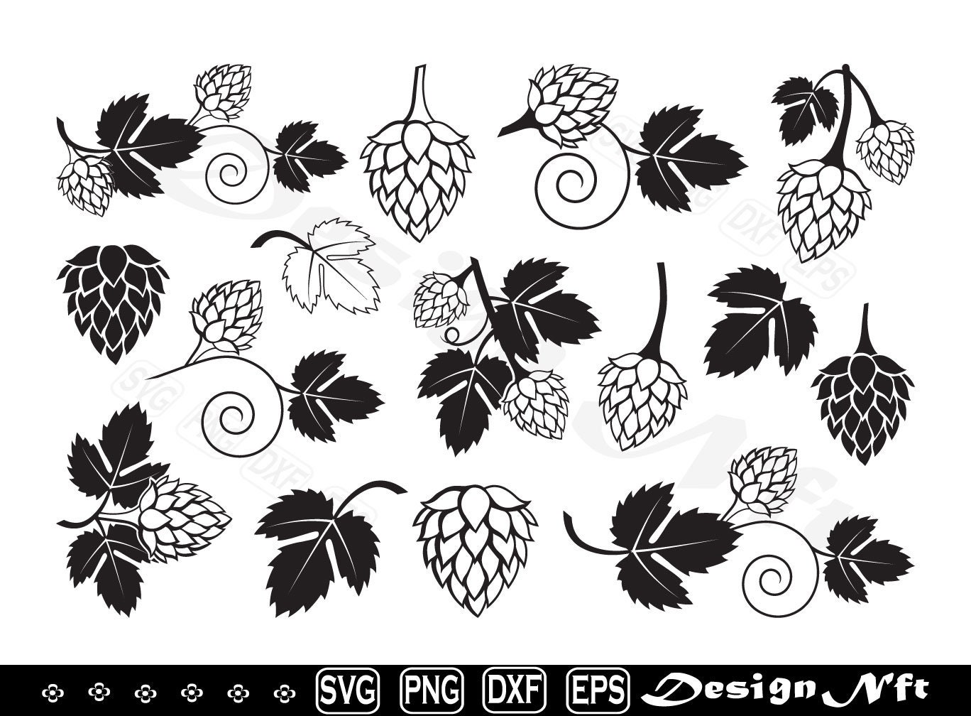 Hops Svg, Beer Hops Svg, Hops Beer Svg, Hops Clipart, Cut Le for ...