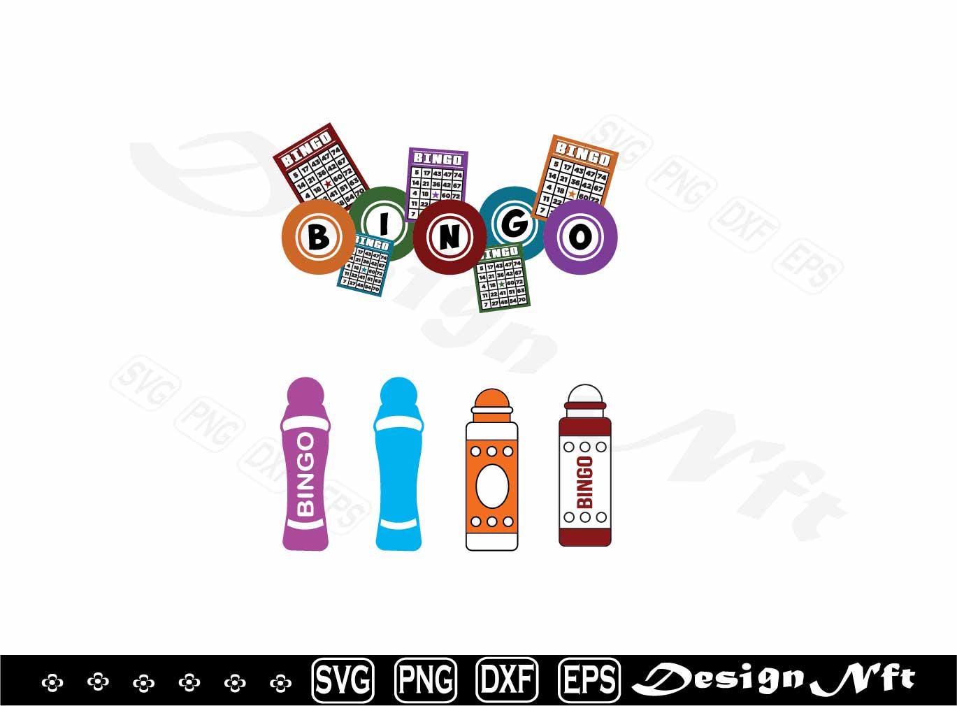 Bingo SVG Bundle, Bingo Balls, Card, Dauber Clipart (digital Download ...