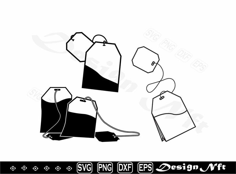 Tea Bag SVG Clipart, Vector Cut Files (digital Download) - Etsy Canada