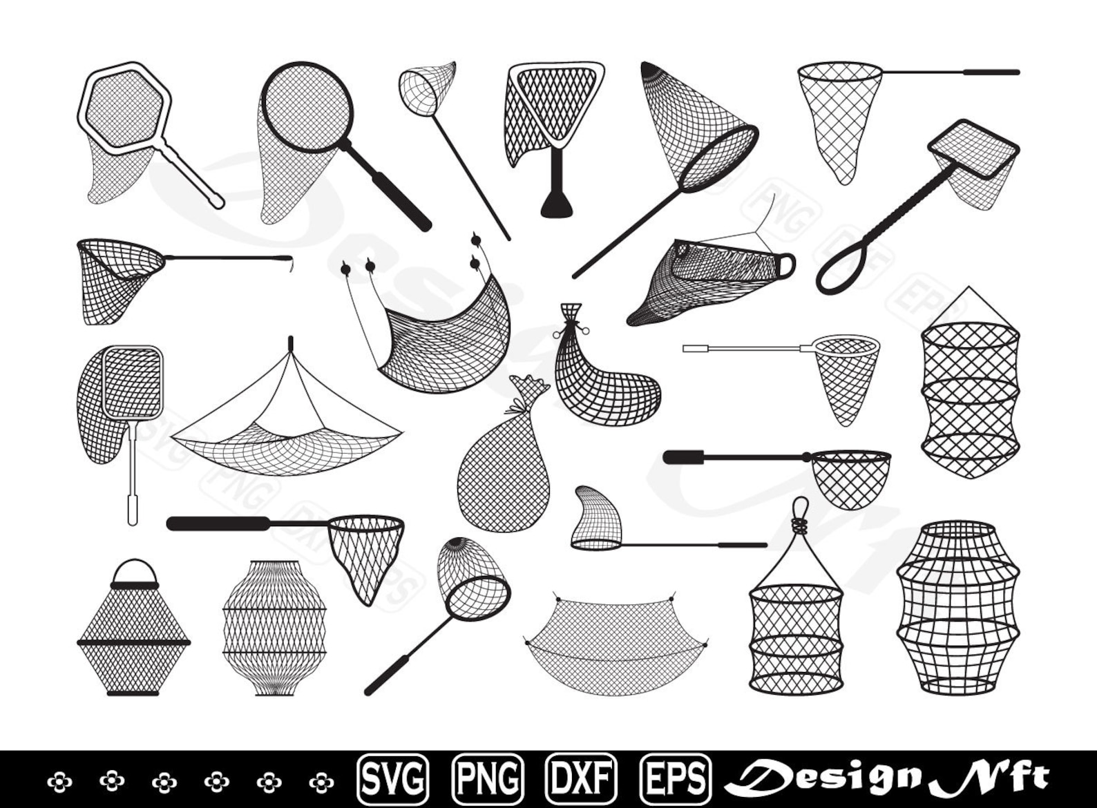 Fishing Net Svg, Fishing Svg, Net Svg, Clipart, Cut Files for ...