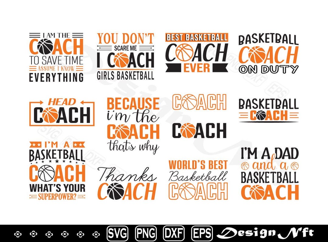 Basketball Svg, Basketball Coach Svg, Coach Balls Svg, Eps, Dxf, Png ...