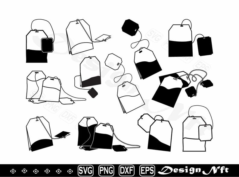 Tea Bag SVG Clipart, Vector Cut Files (digital Download) - Etsy Australia