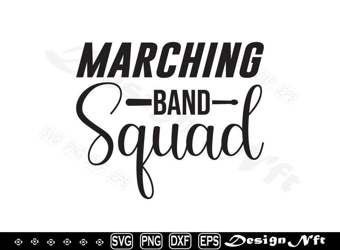Marching Band Squad Svg, Marching Svg Clipart, Cut Files for Silhouette ...