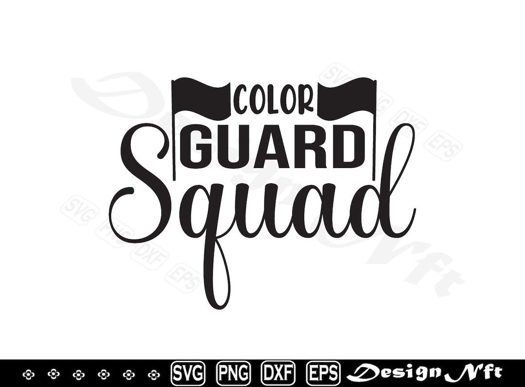 Color Guard Squad Svg, Clipart, Cut Files for Silhouette, Files for ...