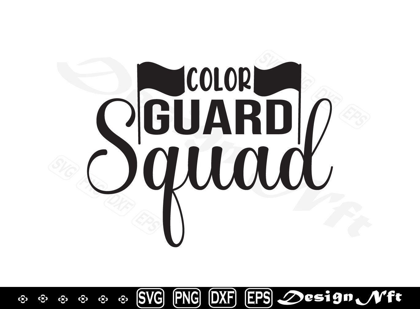 Color Guard Squad Svg, Clipart, Cut Files for Silhouette, Files for ...