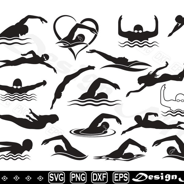 Female Swimmer - Etsy