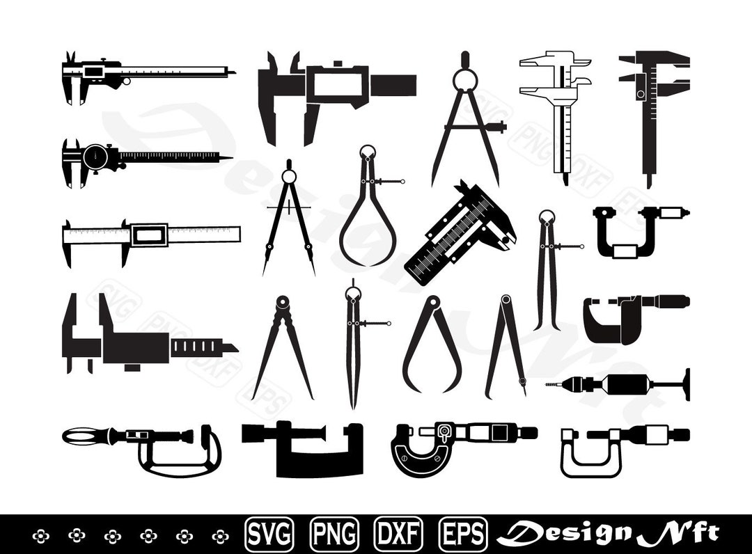 Caliper Svg, Machinist Svg, Machinist Tools Svg, Clipart, Cut File for ...