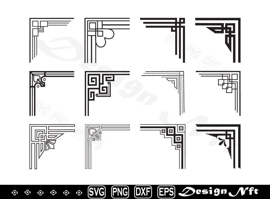 Art Svg, Art Deco Corners Svg, Deco Corners Svg, Deco Svg, Corners Svg ...
