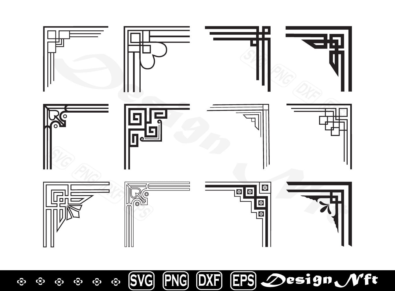 Art Svg, Art Deco Corners Svg, Deco Corners Svg, Deco Svg, Corners Svg ...