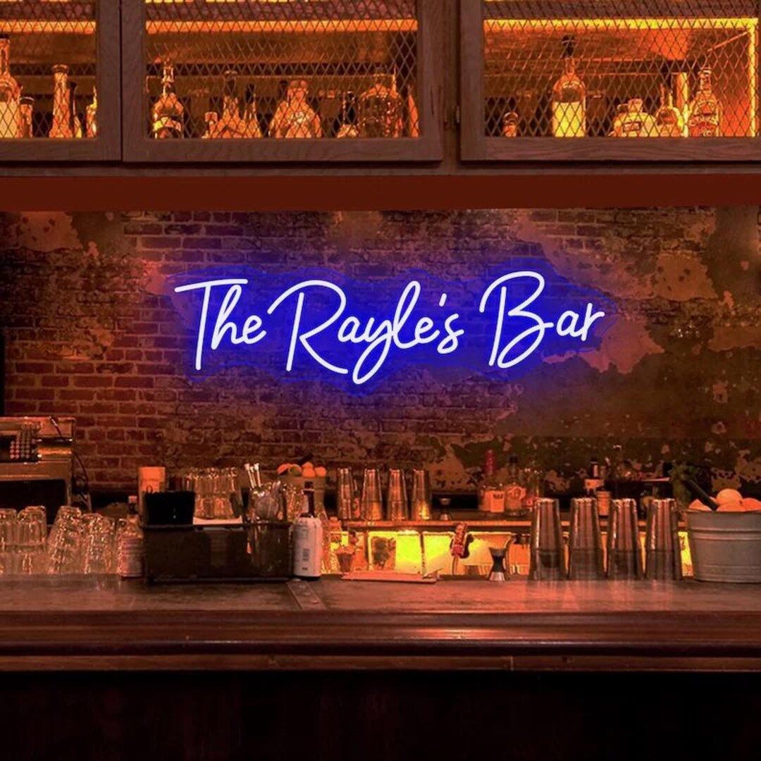 Custom Bar Sign, Home Bar Neon Sign, Personalized Bar Sign, Light up ...