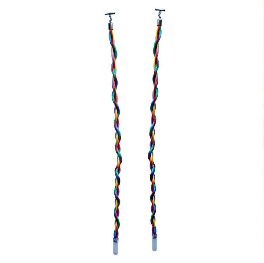 Hoodie and Shoe String Charms Set Rainbow Braided Rope - Etsy