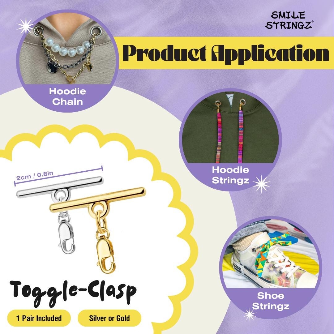 Hoodie String Charm Set: Twisted Cotton Braided Rope With Aglets ...