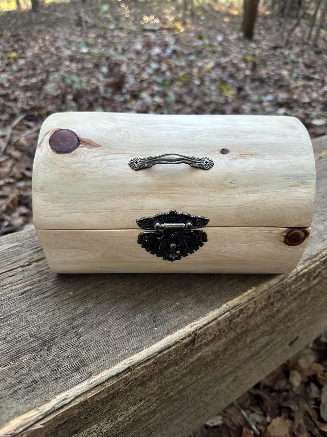 Cedar Log Jewelry Box - Etsy