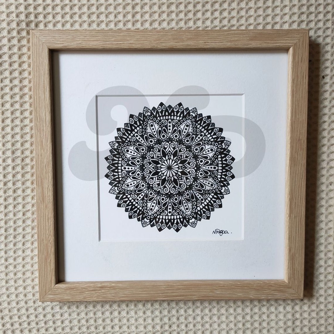 Mandala Artwork, Mandala Print, Mandala Art Print, Framed Artwork, Hand ...