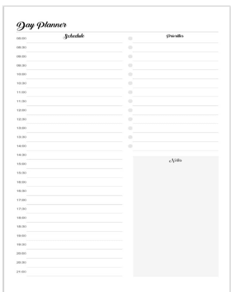 Simple Student Weekly Planner - Etsy