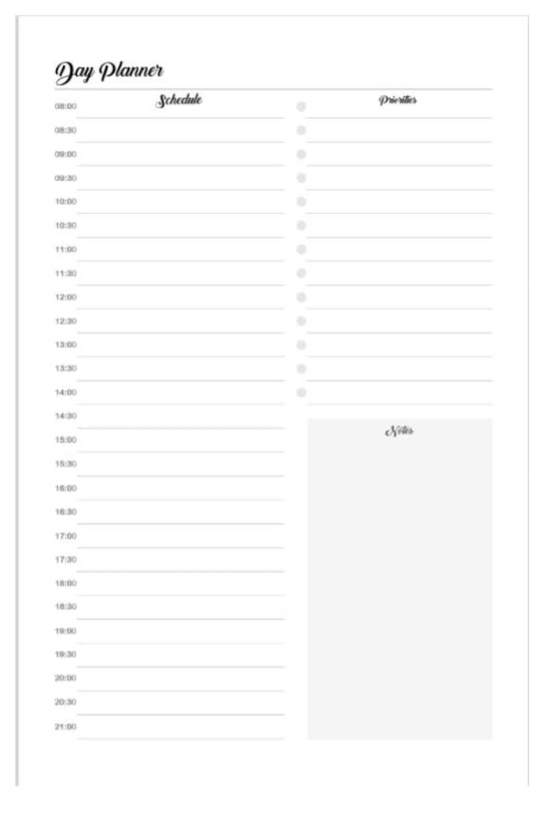 Simple Student Weekly Planner - Etsy