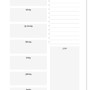 Simple Student Weekly Planner - Etsy