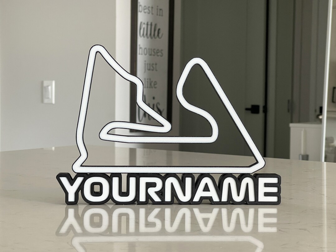 Custom Formula 1 Inspired Name Plate With Race Track Personalized ...
