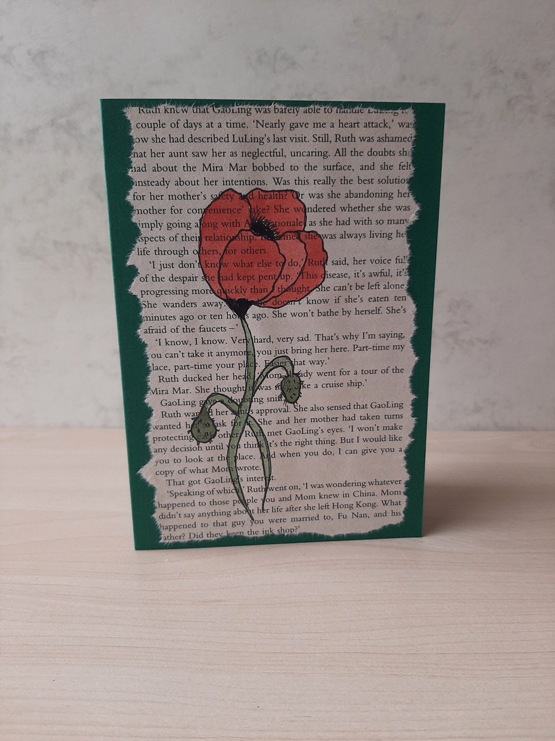Poppy Greeting Card Card for Any Occasion Poppy Card Card - Etsy