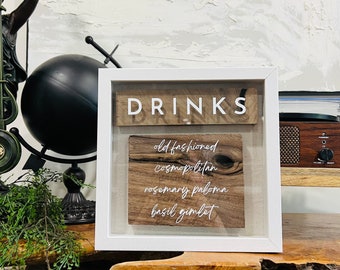 Shadow Box Bar Sign - Etsy