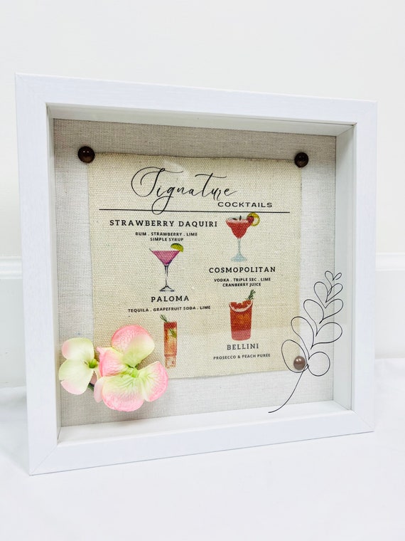 Laminated Bar Menus Signature Drinks Design Personalized Drinks Menu ...