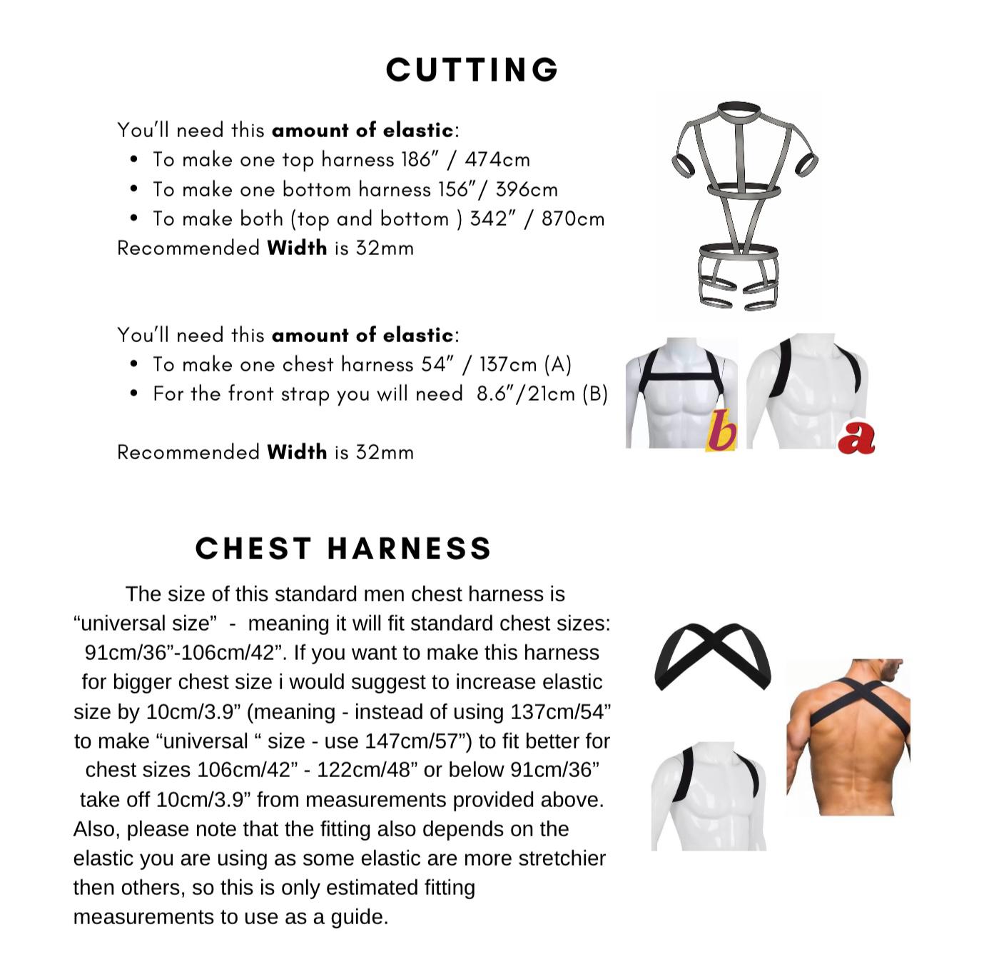 Elastic Full Body Harness - Shape Wear (PDF Sewing Digital Pattern) - Etsy
