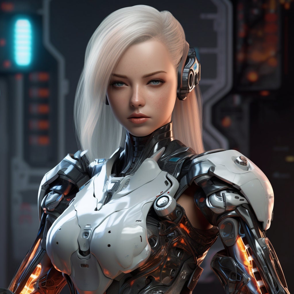Biomechanical Humanoid Cyborg Woman Cyber Girls Hyper - Etsy