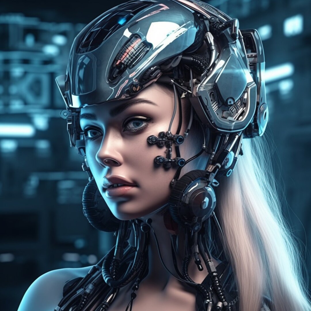Biomechanical Humanoid Cyborg Woman Cyber Girls Hyper - Etsy
