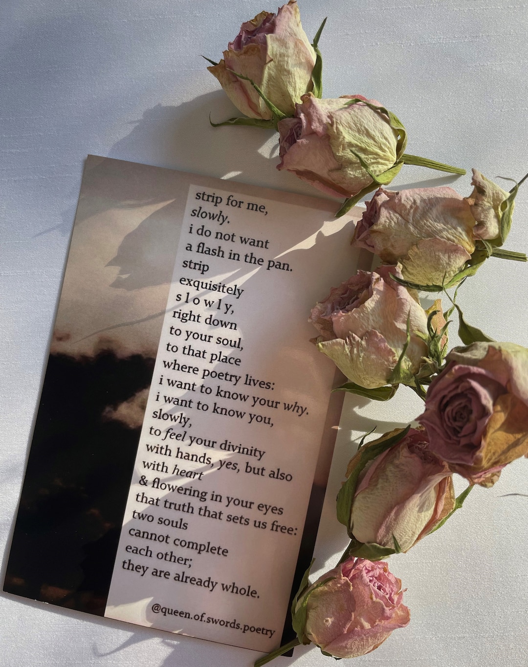 Set of Two Signed Poetry Postcards - Etsy UK